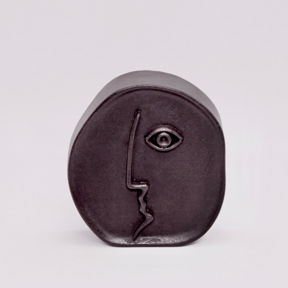 Concrete Face Mini Type II Sculpture - Black – Doty Chou Objects